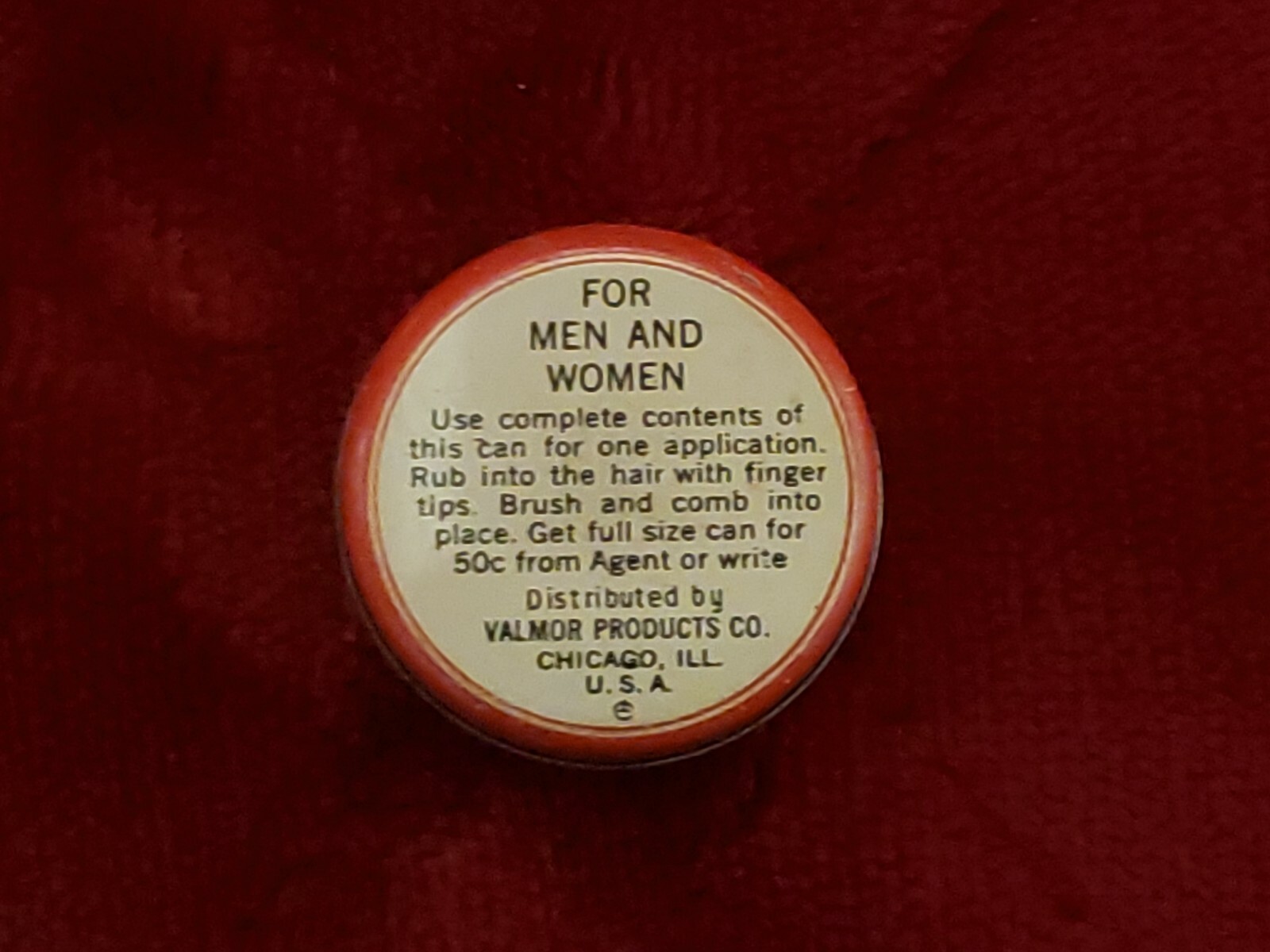 Sweet Georgia Brown Black Americana Hair Pomade Sample Tin Valmor Prod ...