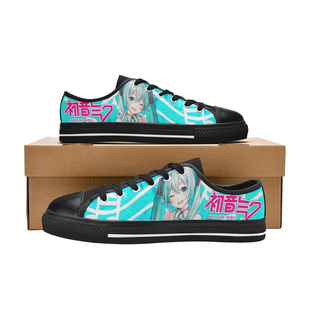 Hatsune Miku Custom Sneakers Women Low Top Canvas Shoes | eBay