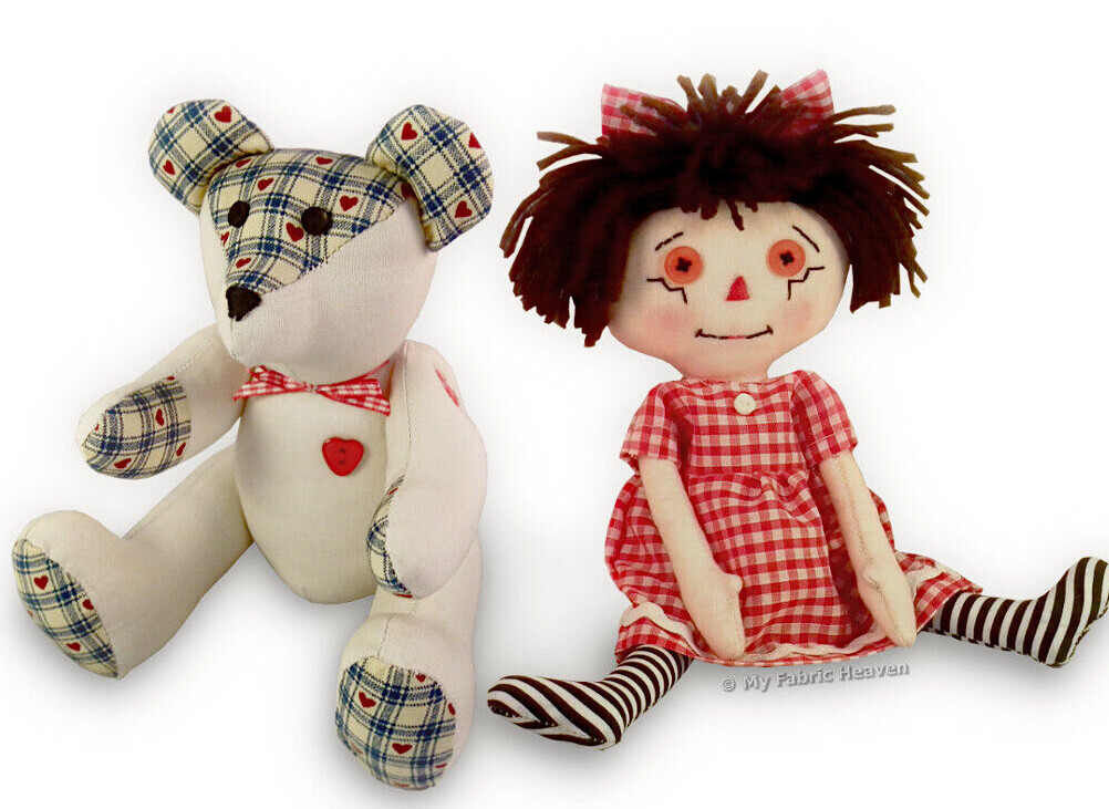 Teddy Bear, Rag Doll, Soft Toy Sewing PATTERNS Photo-tutorial, My ...