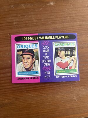 1975 Topps - Most Valuable Players #202 Brooks Robinson, Ken Boyer | eBay