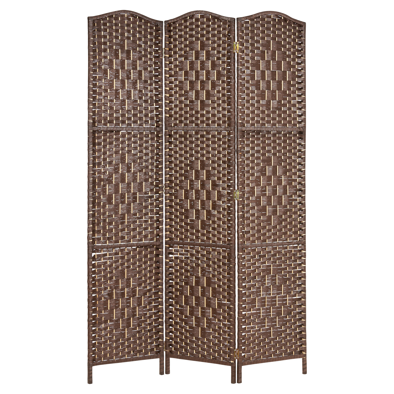 Solid Weave Hand Made Wicker Folding Room Divider Separator/Privacy ...