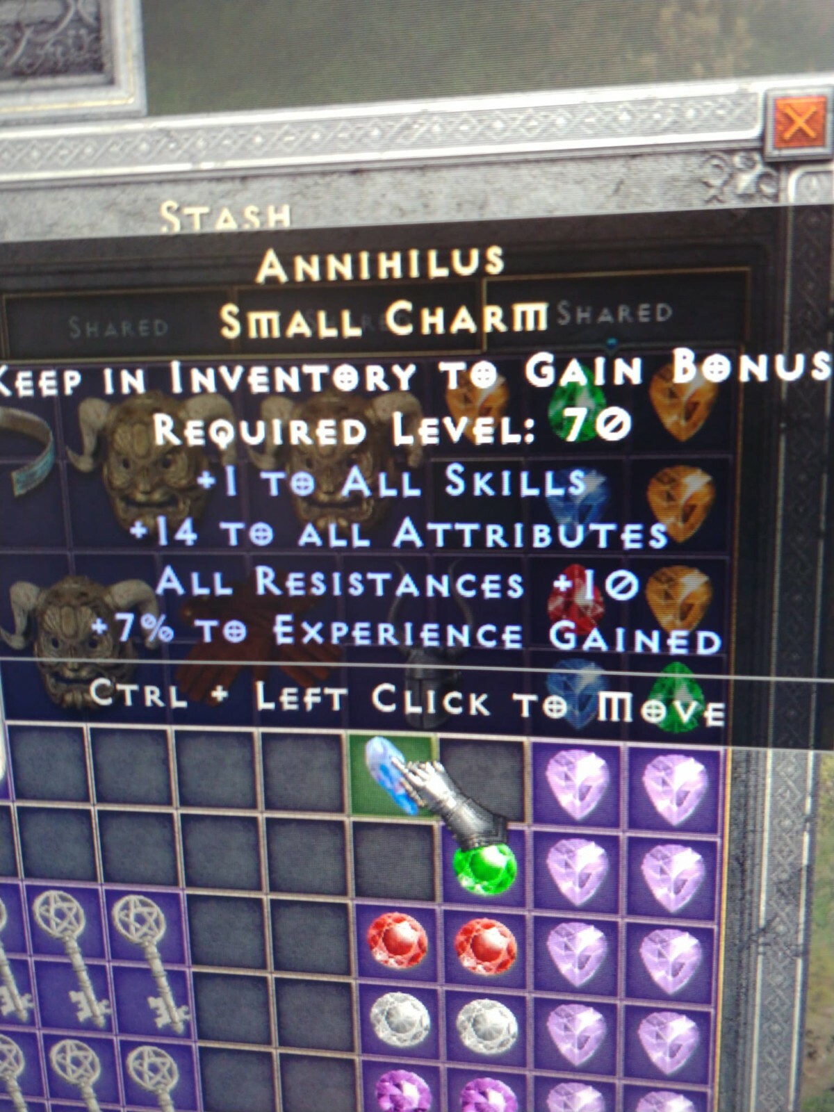 Diablo 2 Resurrected D2R anni Annihilus Small Charm Anni SC 14/10/7 ...
