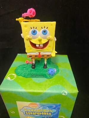 Spongebob Jelly Fishing Figurine Miniature Statue Vintage | eBay