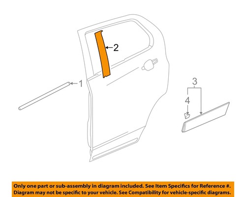 GM OEM 13-22 Encore,Trax Rear Door Exterior Trim-Black Out Tape ...