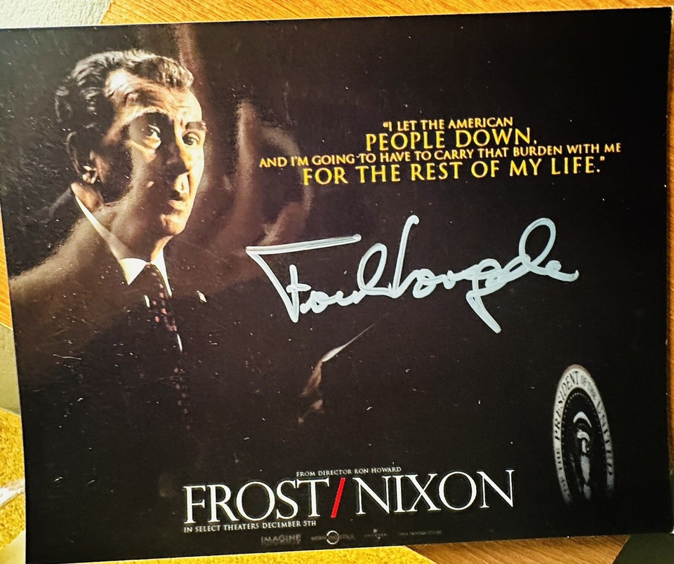 Frank Langella signed “Full Name” 8x10 photo In Person. Frost/Nixon ...
