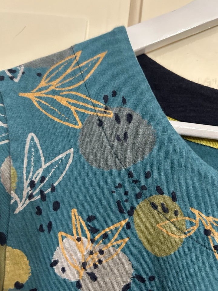 Ladies Weird Fish Green Fruit Casual Dress Size 14 Cotton Pockets ...