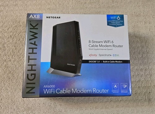 Netgear Nighthawk AX8 AX6000 WiFi Cable Modem Router CAX80 | eBay