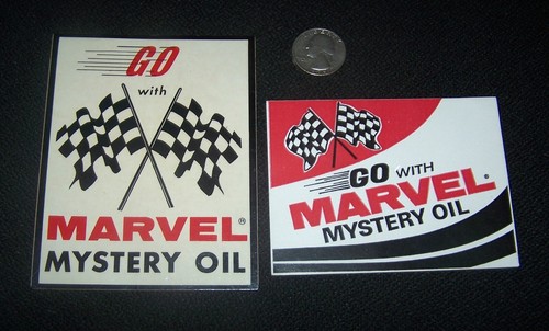 2 - Vintage Original Marvel Oil Company - Stickers NHRA, Hot Rod NASCAR ...