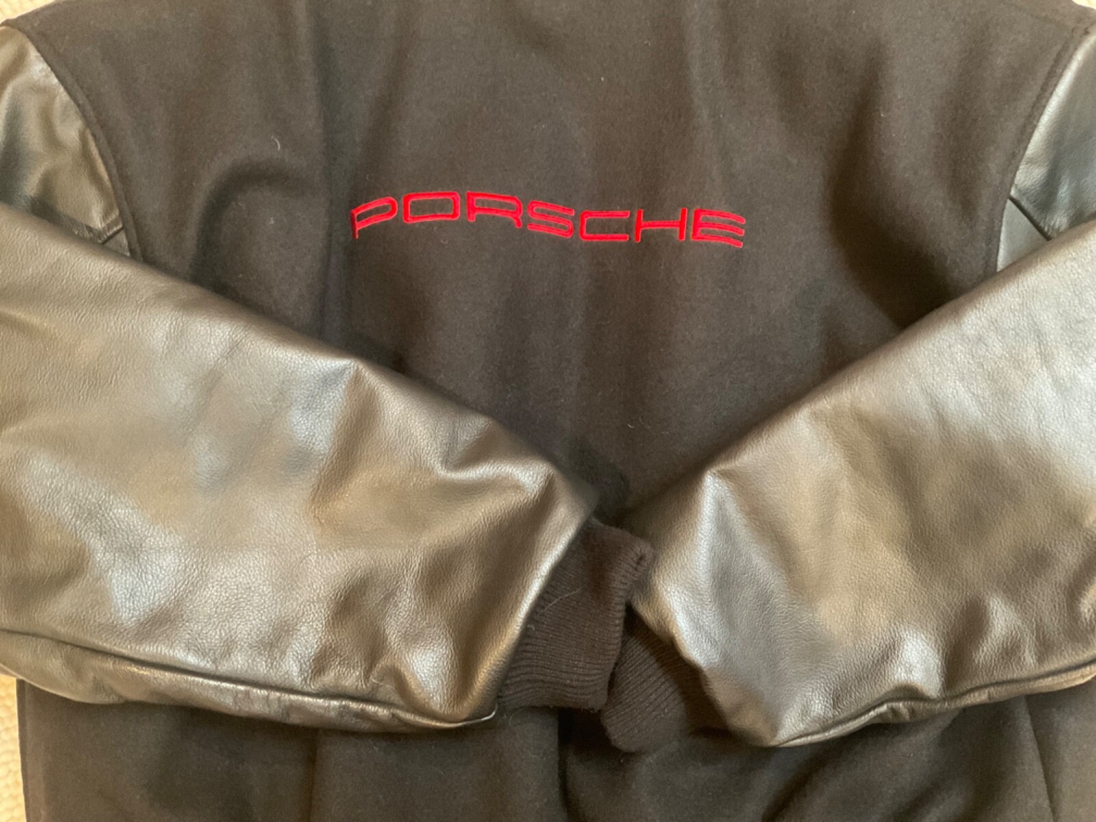 Porsche Wool Leather Jacket Size L | eBay