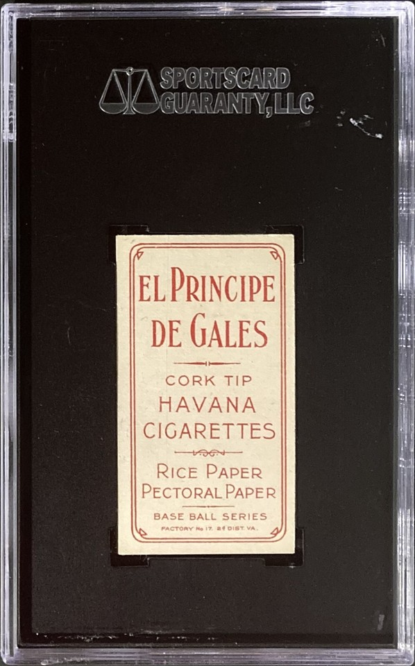 1909-11 T206 El Principe De Gales Jimmy Lavender SGC 70 EX+ 5.5 | eBay