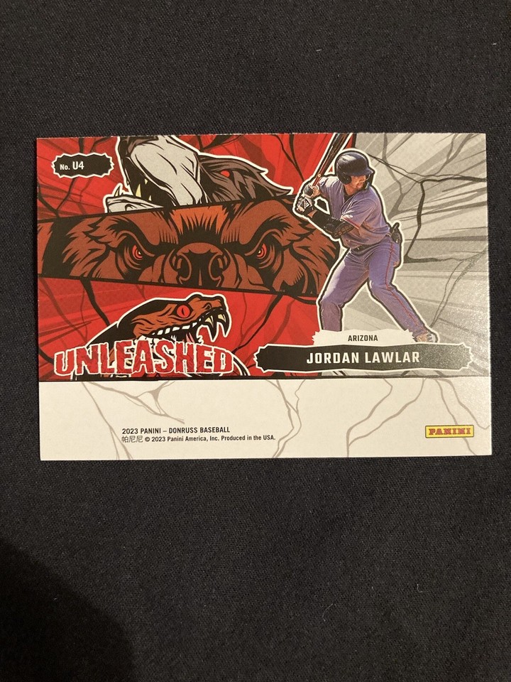 Jordan Lawlar 2023 Donruss #U4 Unleashed Vector Parallel Arizona ...