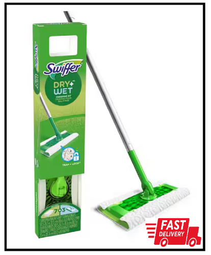 Swiffer Sweeper 2-in-1, Dry and Wet, Floor Cleaner Includes 1 Mop + 10 ...