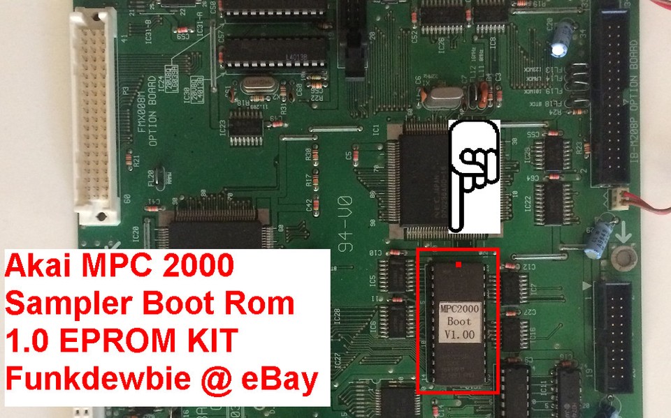 Akai MPC 2000 Sampler Boot Rom 1.0 EPROM KIT / New ROM Chip Rescue ...