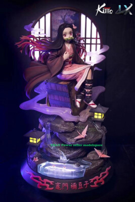 LX Studio Demon Slayer Kamado Nezuko Resin Model FIGURE Statue Led In ...