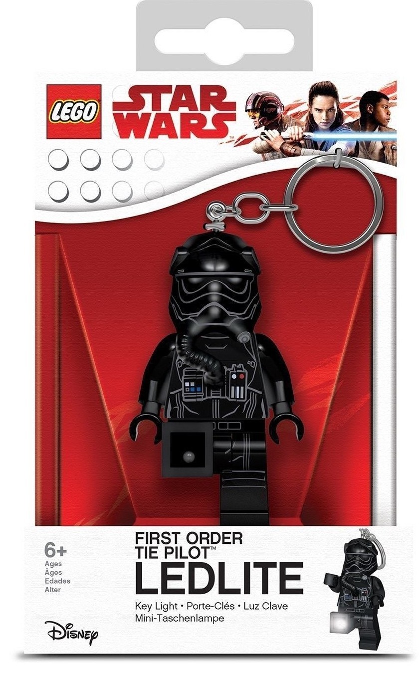 TIE FIGHTER PILOT LED LITE KEYCHAIN lego legos NEW minifigure mini fig ...