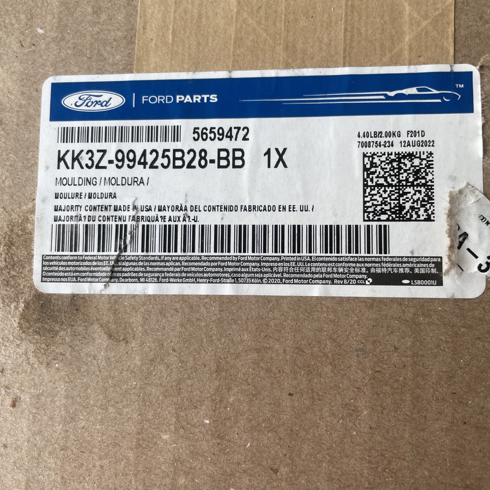 2019-2023 FORD TRANSIT LH MOULDING KK3Z99425B28BB | eBay