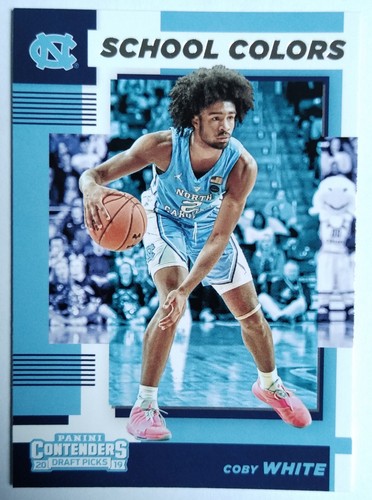 COBY WHITE 8 PANINI CONTENDERS DRAFT PICKS SCHOOL COLORS ROOKIE RC 2019 ...