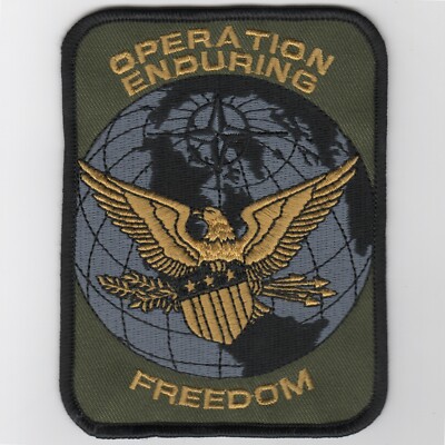 4" USAF AIR FORCE OPERATION ENDURING FREEDOM SUBDUED EMBROIDERED JACKET PATCH | eBay
