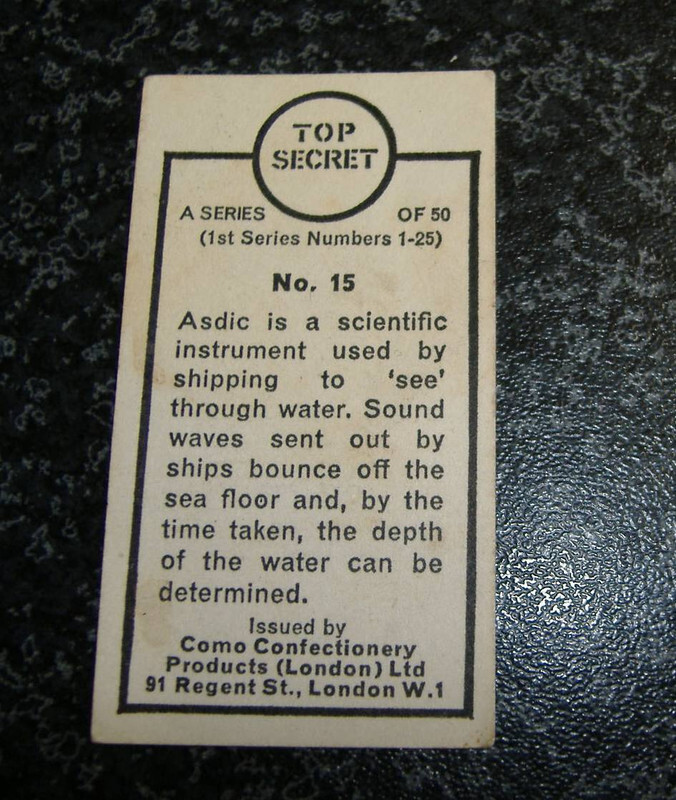 Como Confectionery - Top Secret Card No15 | eBay