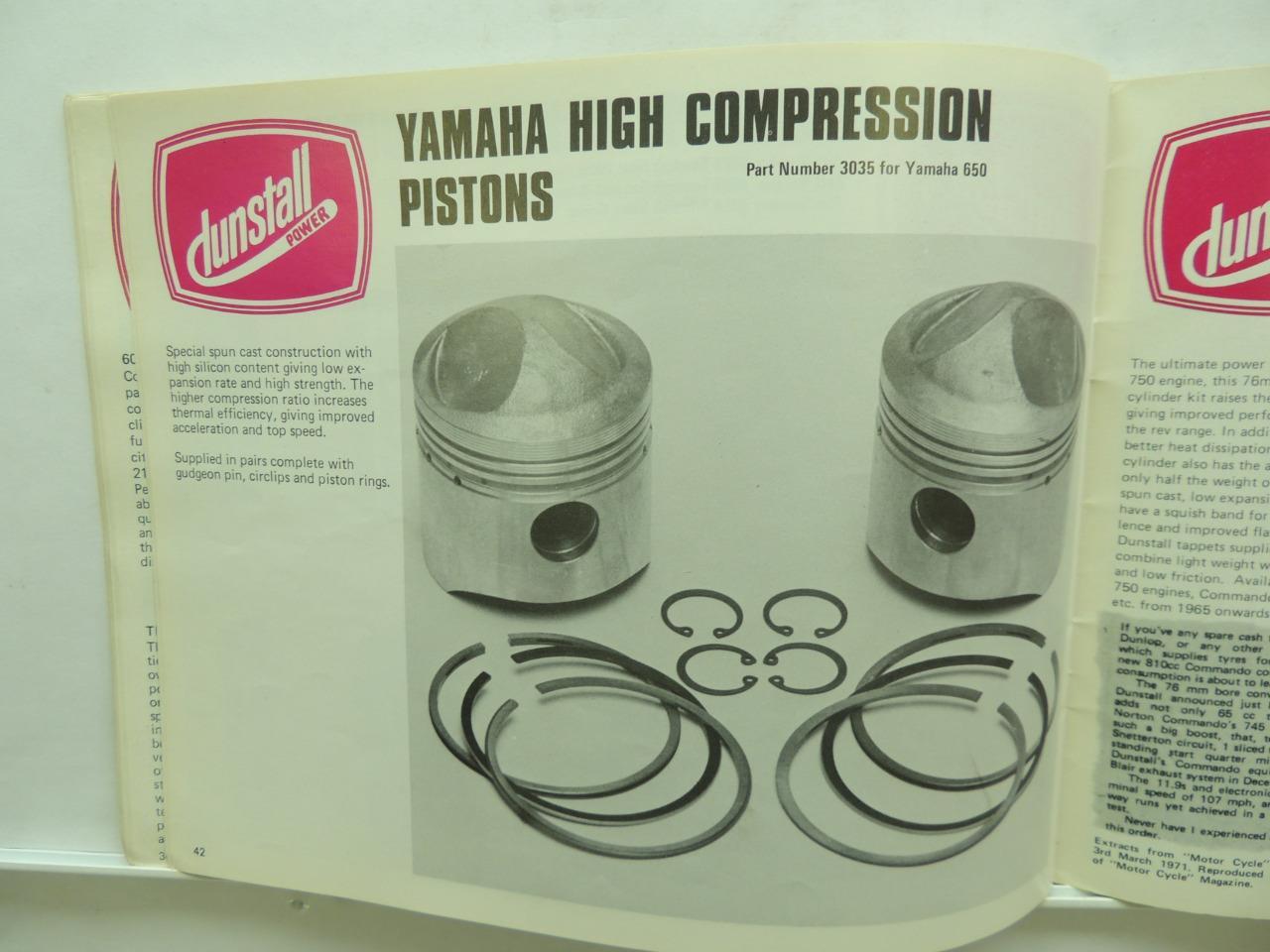 Dunstall Power Parts Catalog Fairing Honda 900 CB750 Norton Commando ...