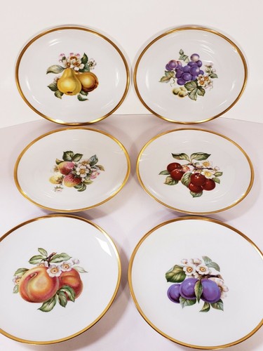 Lorenz LHS Germany Pasco 8" Fruit Pattern Lunch Plates Lot Of 6 ...