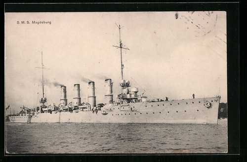 Navire De Guerre SMS Magdeburg À Quai 1915 | eBay