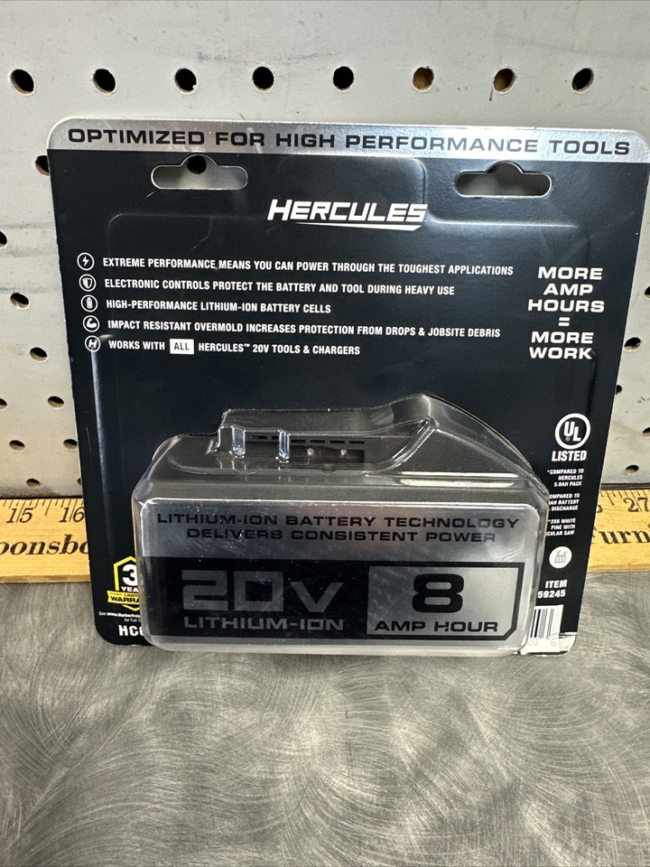 HERCULES HC08 20V 8.0 Ah Lithium-Ion Battery Pack - Brand NEW & Sealed ...