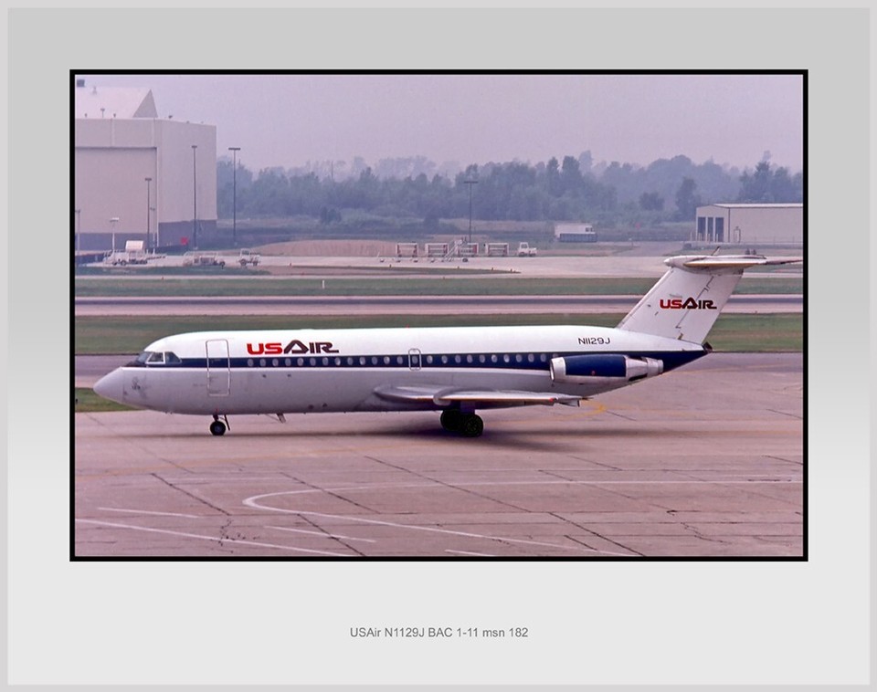 USAir Airlines BAC 1-11 11" x 14" Color Photograph (V015LGJC11X14) | eBay