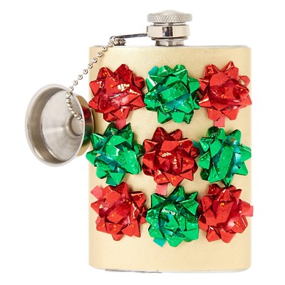 Confetti Gift Bow Flask Gag Gift Xmas Holiday Christmas Flask Gift New ...