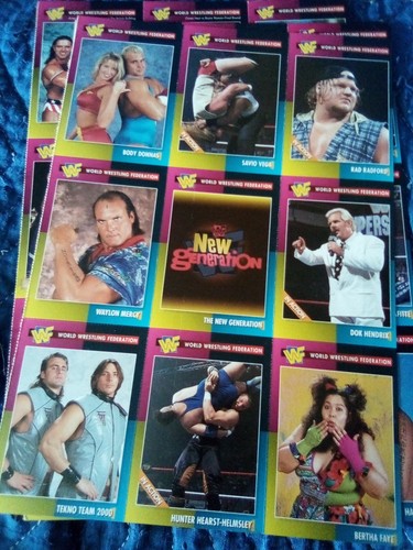 WWF Magazine cards complete set 1995, Undertaker, Triple H Rookies VG+ ...