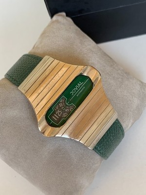 1970'S VINTAGE JOVIAL JUMP HOUR DISK WATCH GREEN SPACE AGE 43MM ULTRA ...