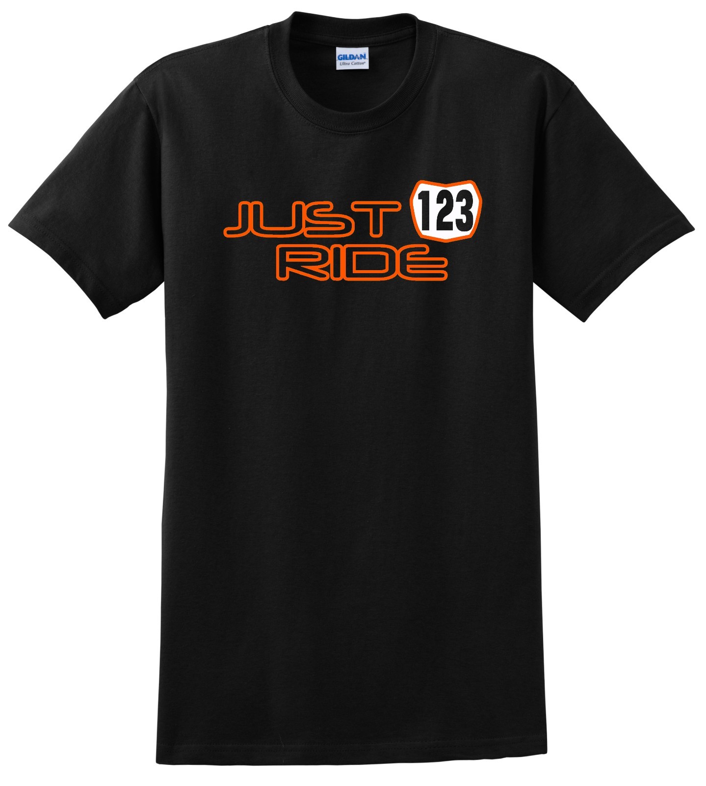 JUST RIDE CUSTOM NUMBER PLATE T SHIRT MX MOTOCROSS YZ CRF KX KTM RACE ...