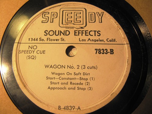 TV Radio SHOW SOUND EFFECTS Record Speedy Q Horse Drawn Buggy Wagon ...