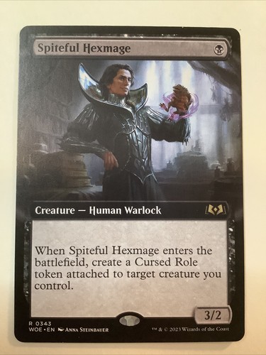 MTG WOE: Spiteful Hexmage (Creature Human Warlock) Extended Art Rare ...