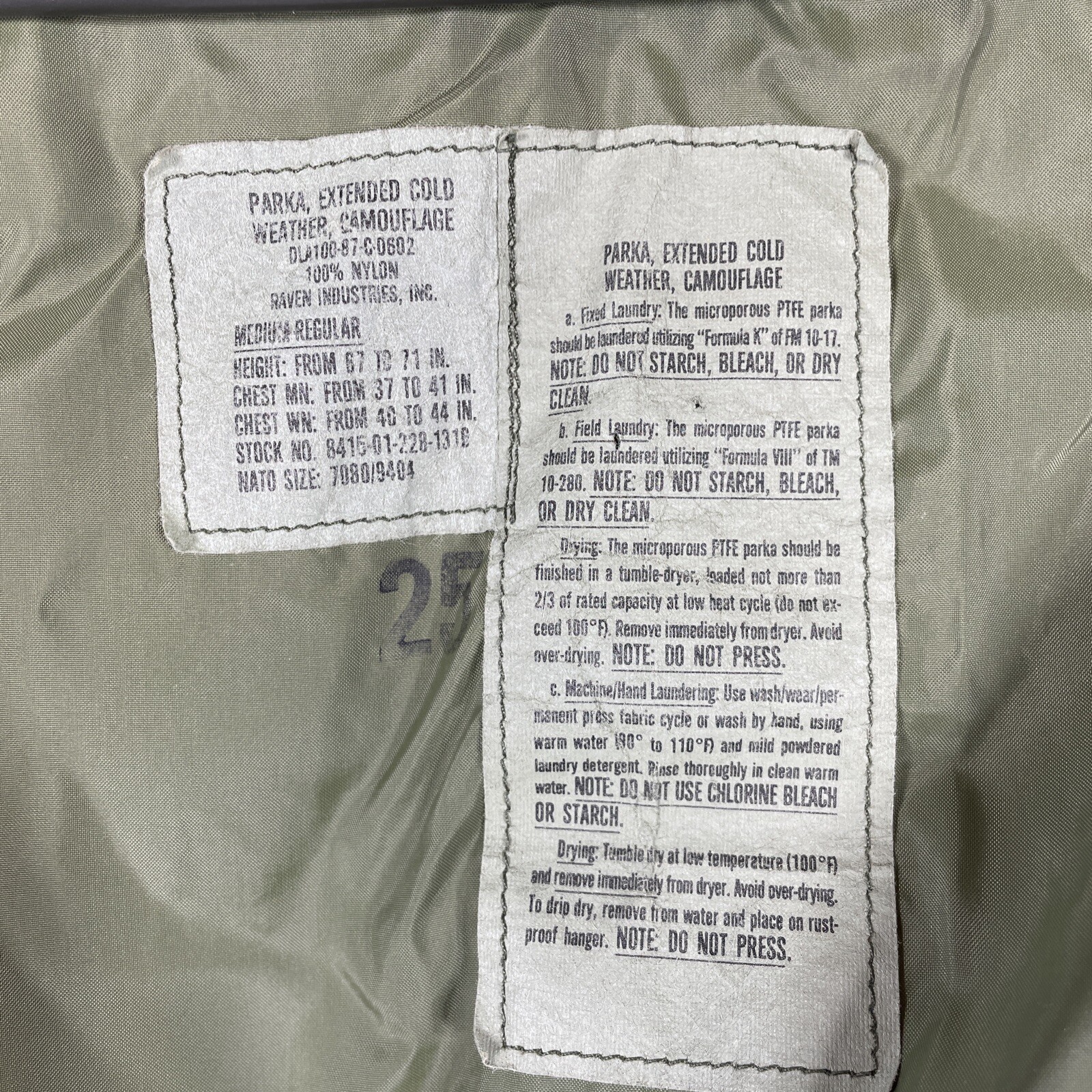 US ARMY PARKA Extreme Cold Weather Camouflage ECWS Si… - Gem