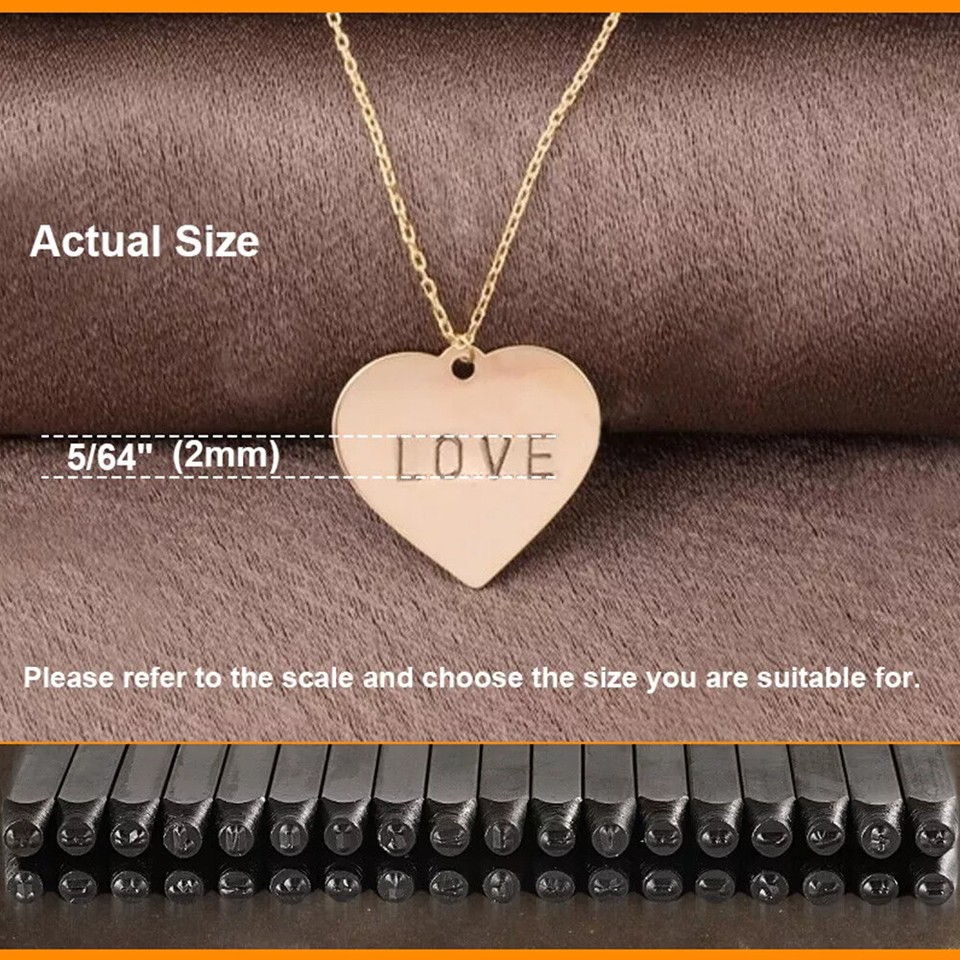 5/64inch 2mm Letter Number Stamp Punch Set Hardened Steel Metal Craft ...