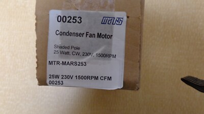 Mars 00253 Condenser Fan Motor | eBay