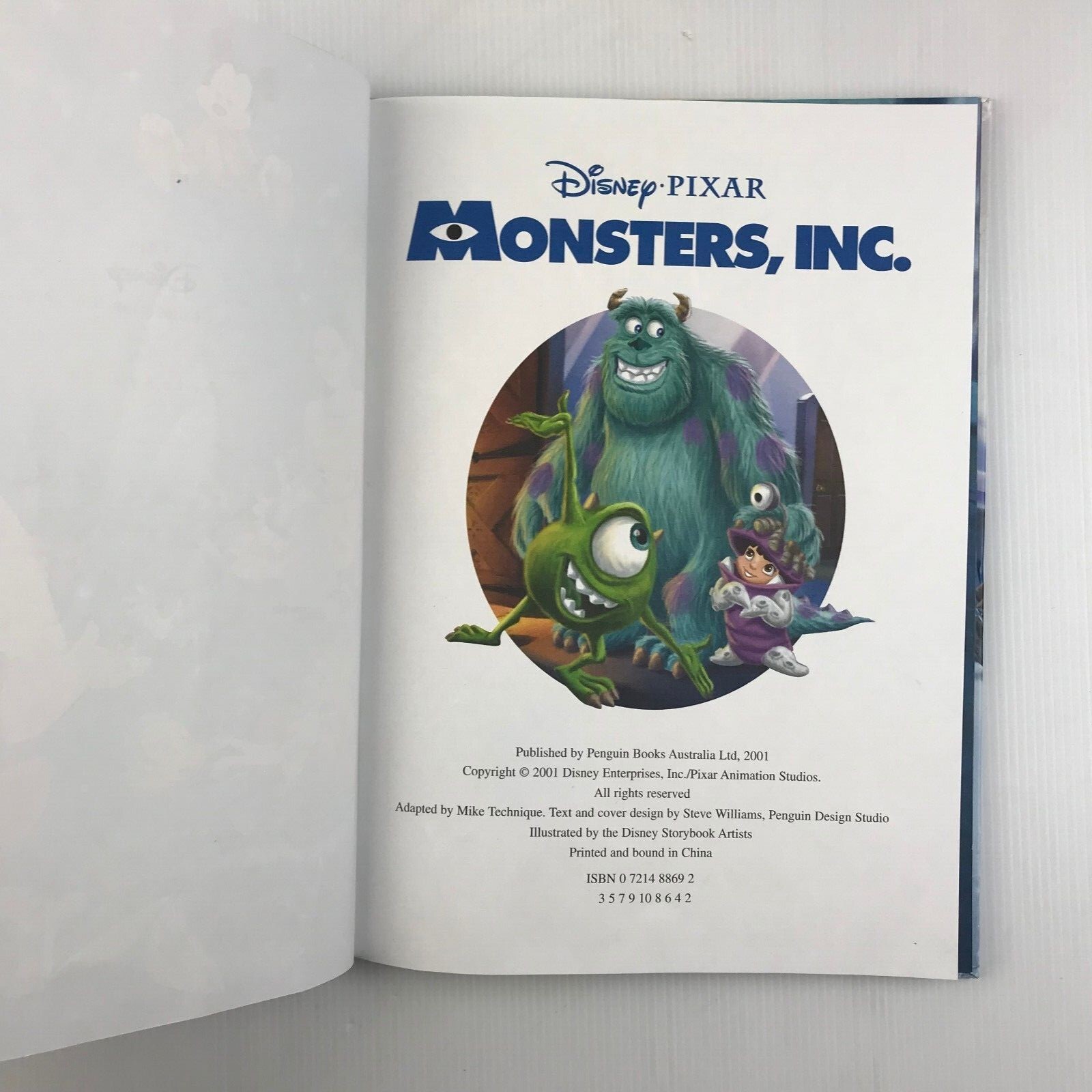 Monsters Inc Classic Story Book (Disney Pixar) 2001 | eBay