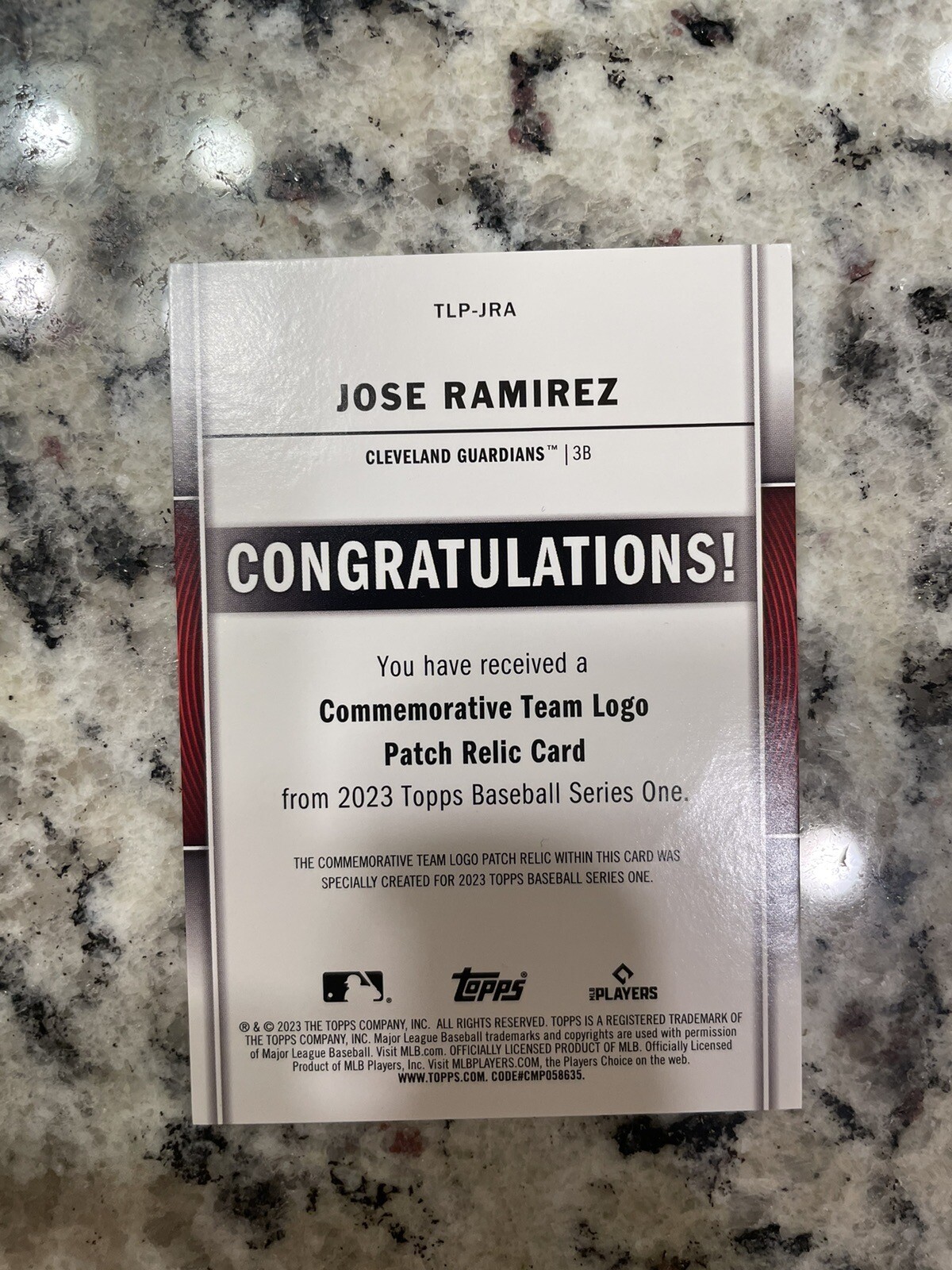 2023 Topps Jose Ramirez Team Logo Commemorative Patch #JRA Guardians | eBay