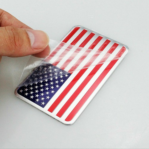 3D US USA American Chrome Flag Logo Sticker Decal Car Emblem Metal ...