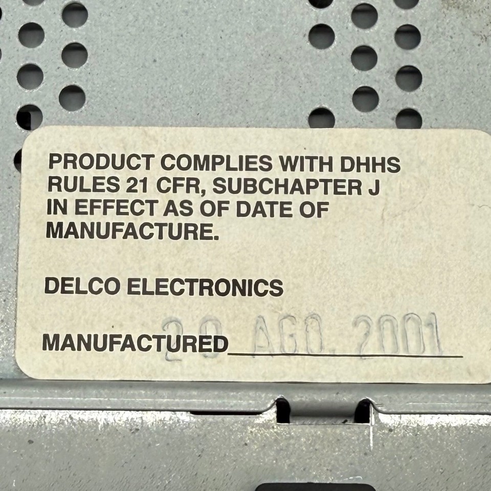 OEM GM Buick Delco Electronics Car Stereo Radio Receiver CD Player AM ...