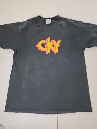 VINTAGE 00s CKY Band 2001 Rock Band Tshirt Volcom Y2K Logo Lg Black | eBay