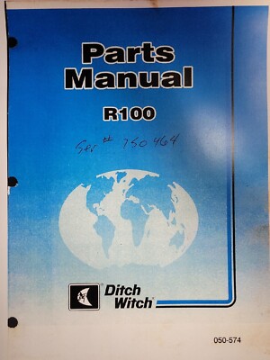 Ditch Witch Tractor Trencher Utility R100 4WD Gas Diesel Parts Catalog ...