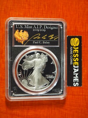 2022 S PROOF SILVER EAGLE PCGS PR70 DCAM FIRST STRIKE PAUL BALAN SIGNED ...