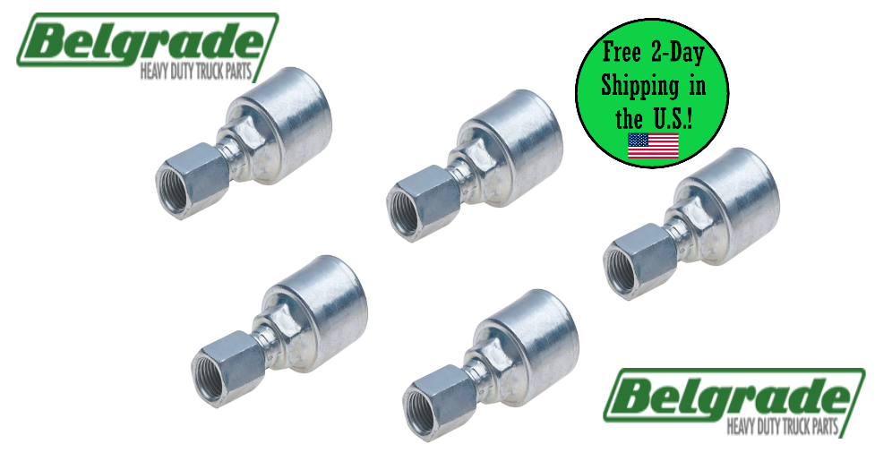 5pk of Gates 4G-4FJX-G25170-0404 37° Female Hydraulic Hose Fitting 7/16 ...