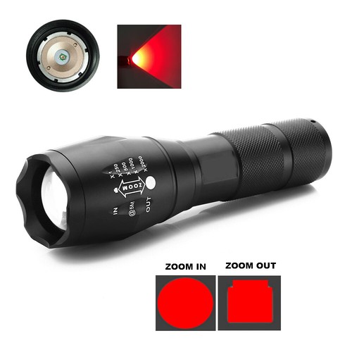 Zoom Red Beam Light Flashlight Astronomy Navigation Map Aviation Night ...