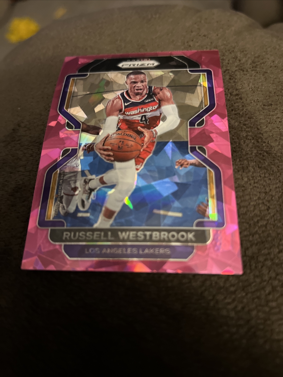 2021-22 Panini Prizm Russell Westbrook Pink Cracked Ice Prizm SP #55 ...