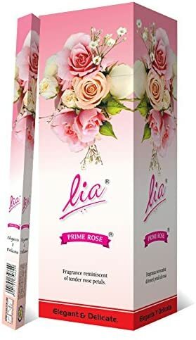 Lia Brand Fragrant Charcoal Incense Sticks Prime Rose Square packs ...