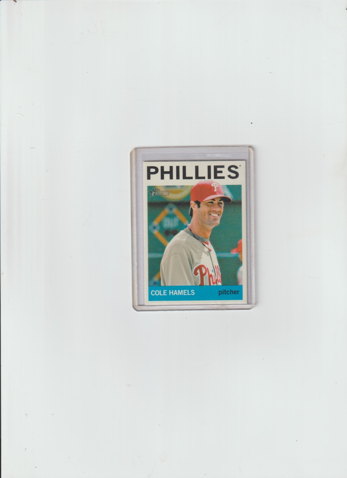 COLE HAMELS 2013 TOPPS HERITAGE BASEBALL (SHORT PRINT) CARD #448 ...