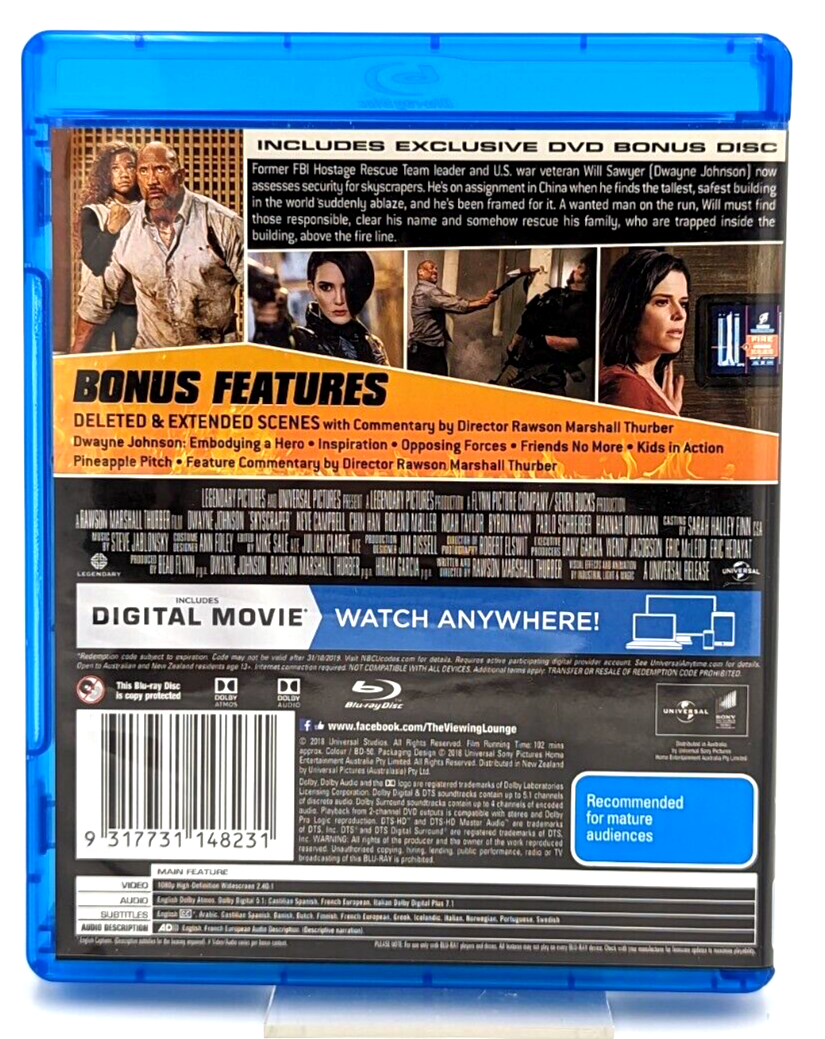Skyscraper (2018) - Blu-ray | eBay Australia
